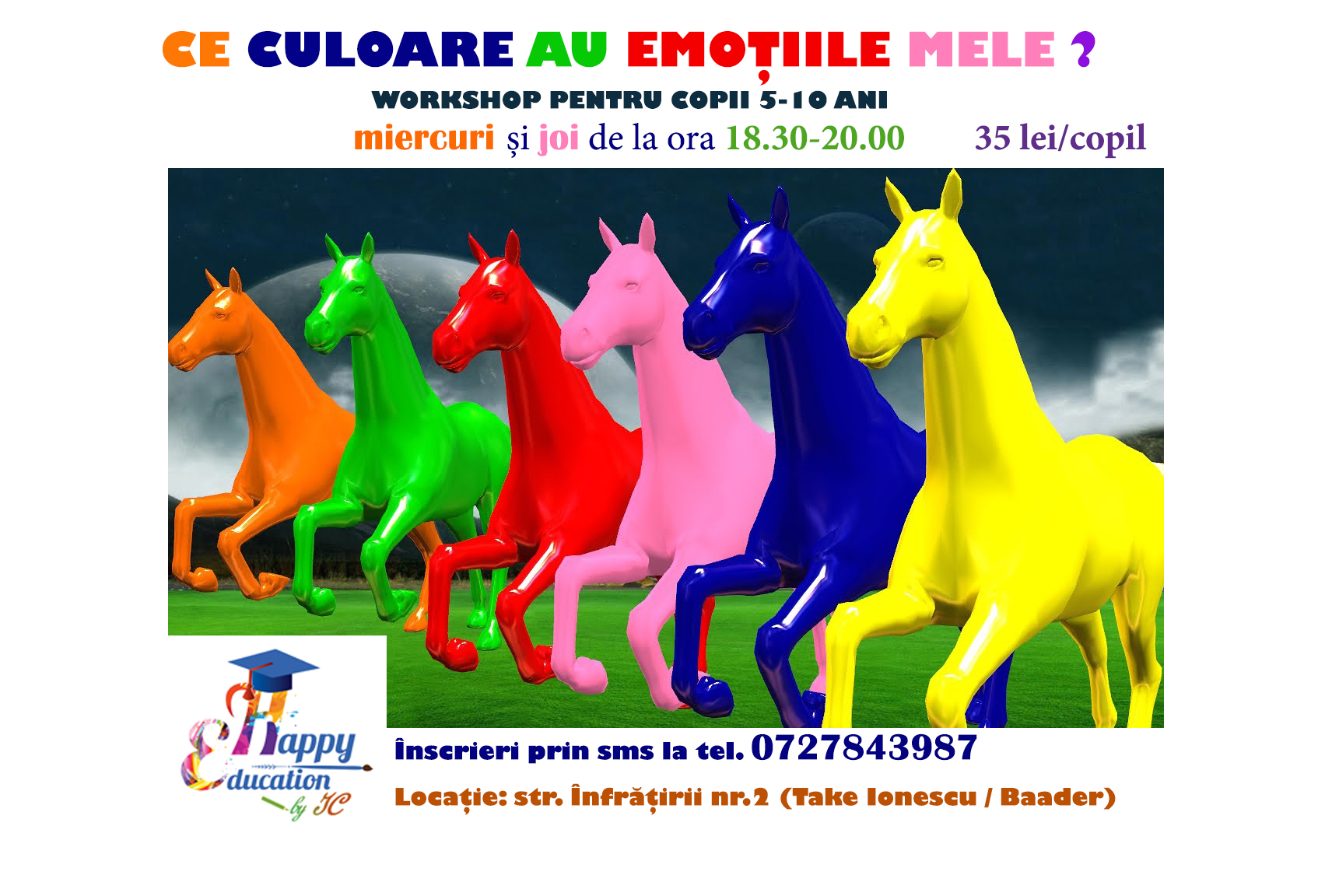 Ce culoare au emotiile mele? - workshop copii 5-10 ani - Ioana Covaşă